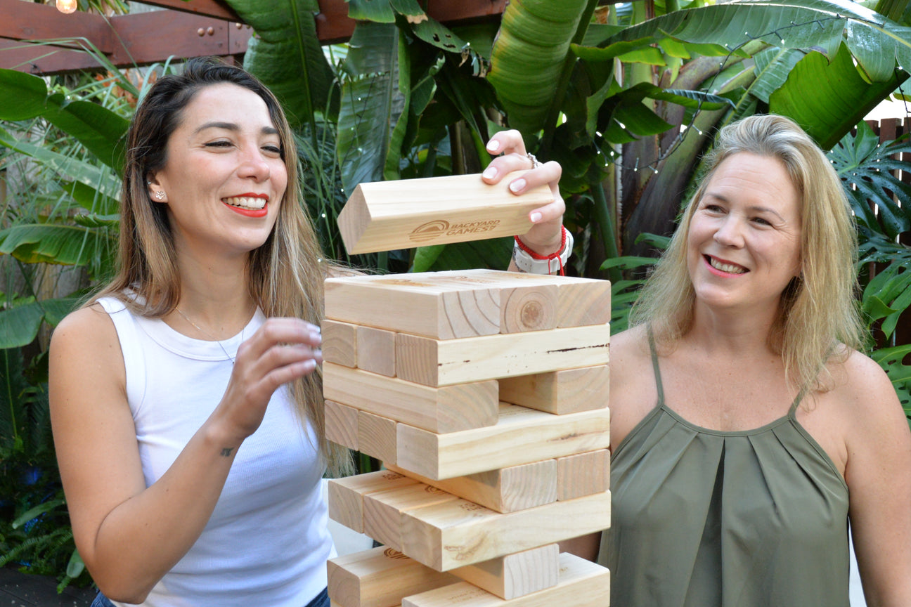 Custom Branded Tumbling Towers – Backyard Games NZ